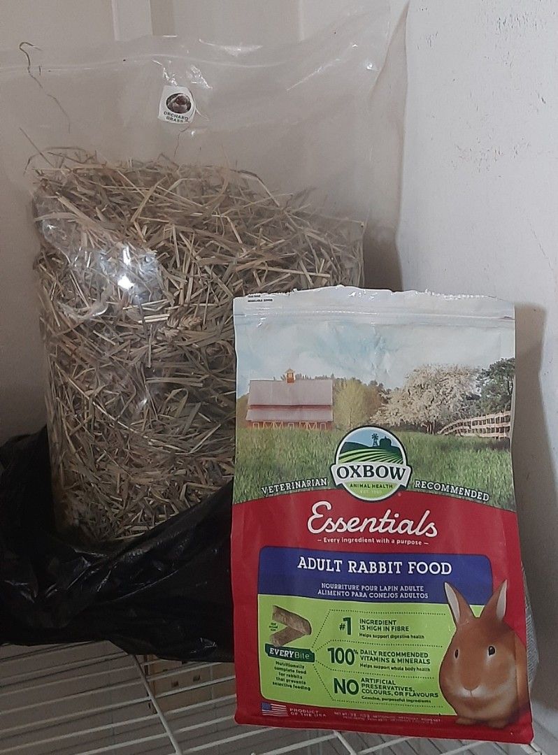 Rabbit oxbow pellet and Orchard grass, Pet Supplies, Pet Food on Carousell