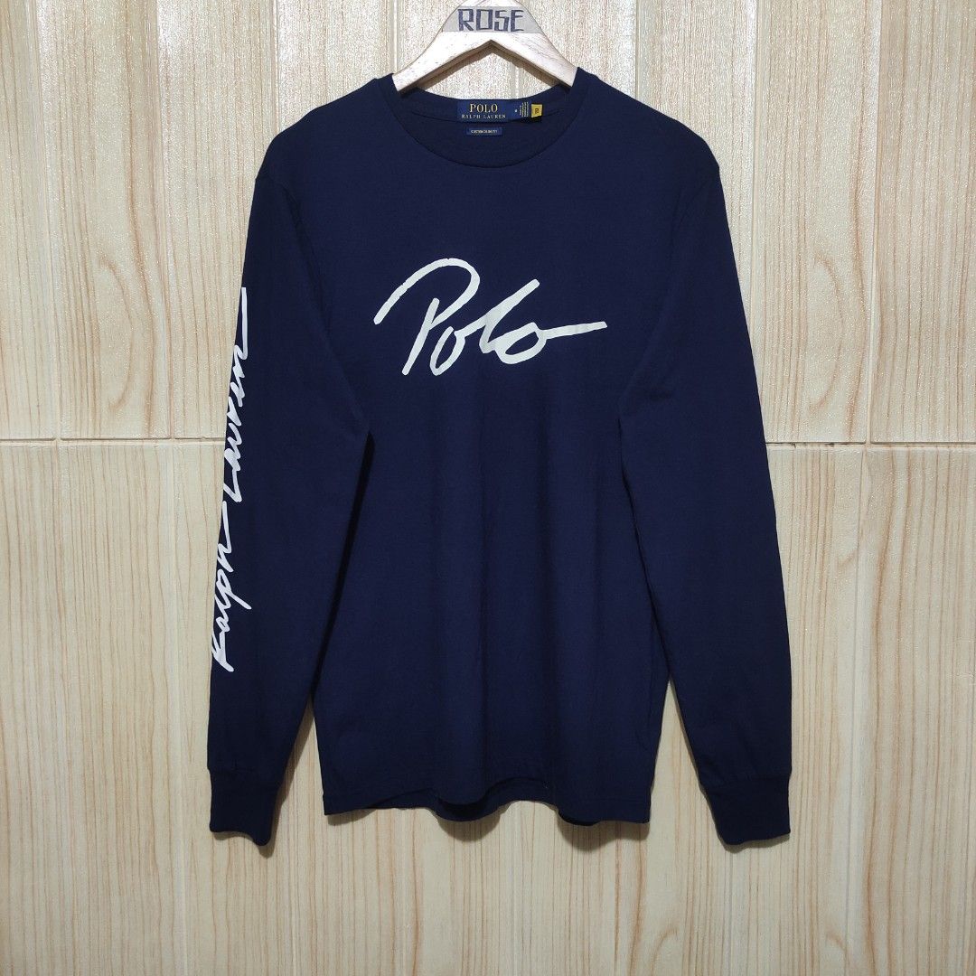 Ralph Lauren - Sweater Long Sleeve - Side Cursive Script Logo on Carousell