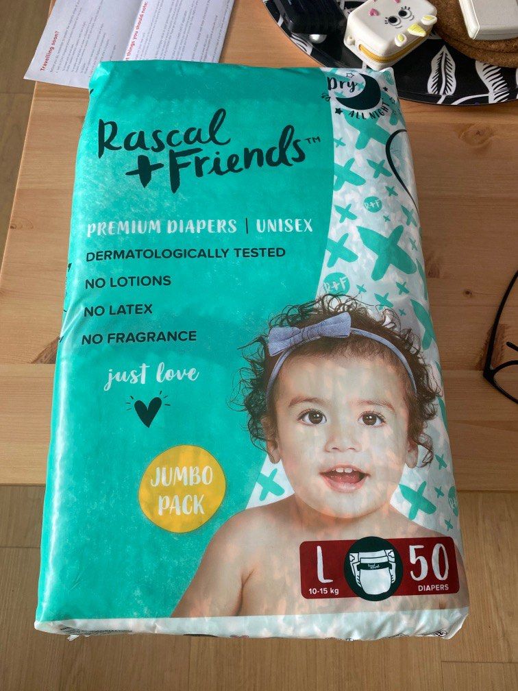 Rascal + friends premium diapers. 100pcs, Babies & Kids, Bathing ...