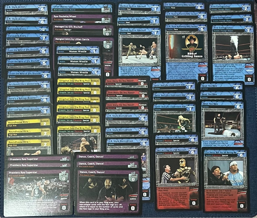 Raw Logo Cards WWF WWE RAW DEAL, Hobbies & Toys, Toys & Games on Carousell