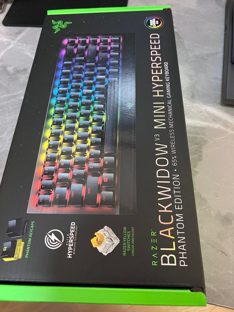 Razer Blackwidow V3 mini hyperspeed phanton edition (wireless), 電腦＆科技 ...