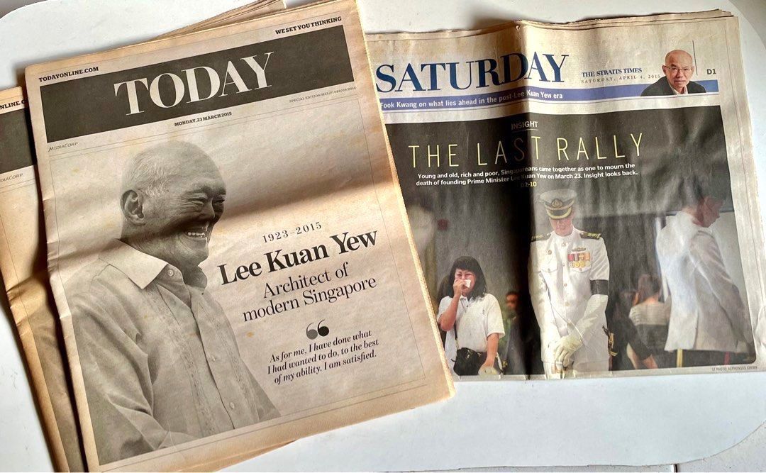 Remembering Lee Kuan Yew Newspaper 2015 Limited Edition Collectible ...