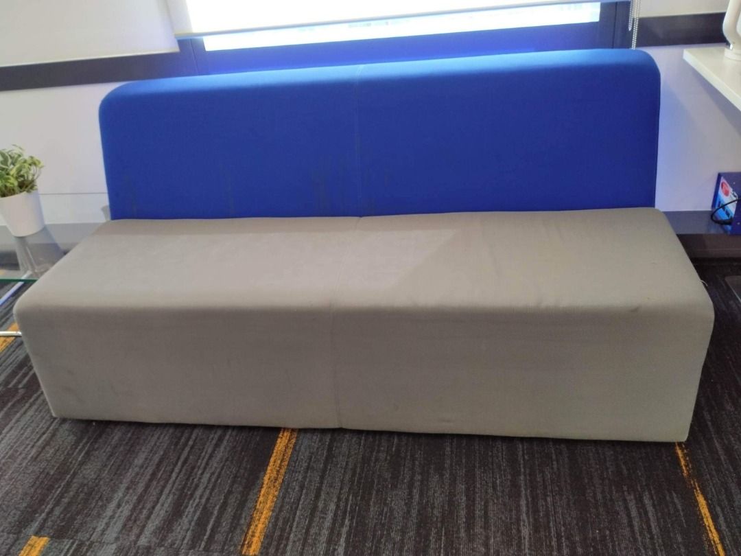 re-upholster office sofa set | custom color | partition cubicle on ...