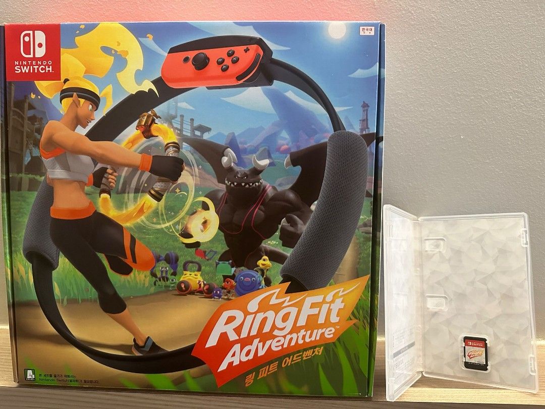 Ring Fit Game with Ring-Con and Leg Strap, Video Gaming, Video Games ...