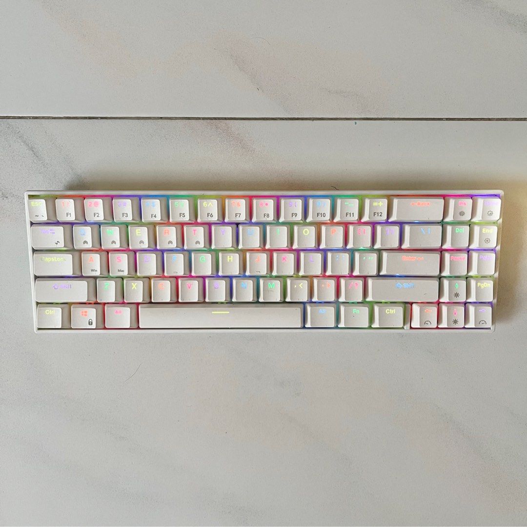 Royal Kludge RK71 Wireless Bluetooth RGB Mechanical Red Switch Keyboard ...