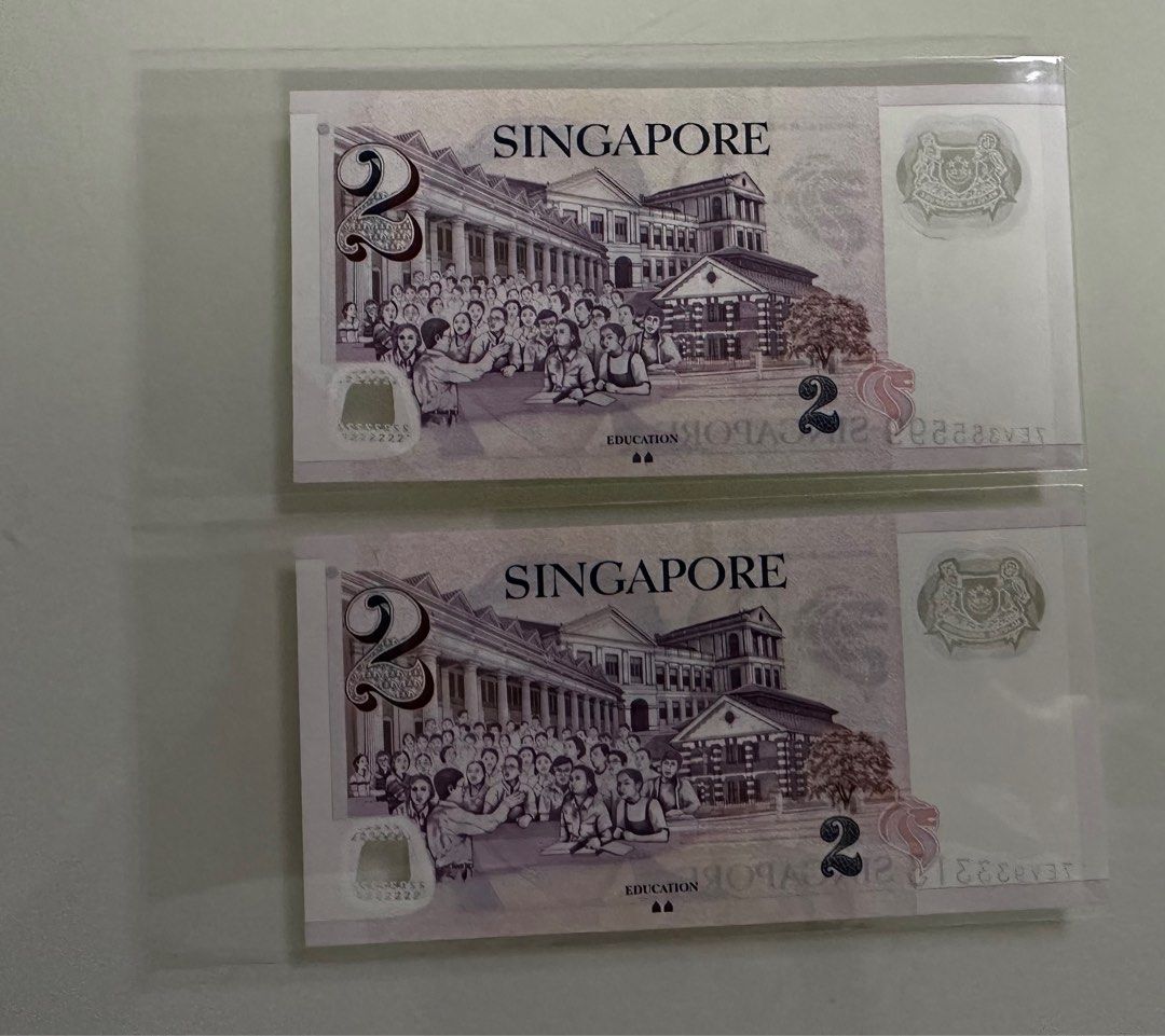 S$2 notes triple numbers lucky numbers, 555 and 333, Hobbies & Toys ...