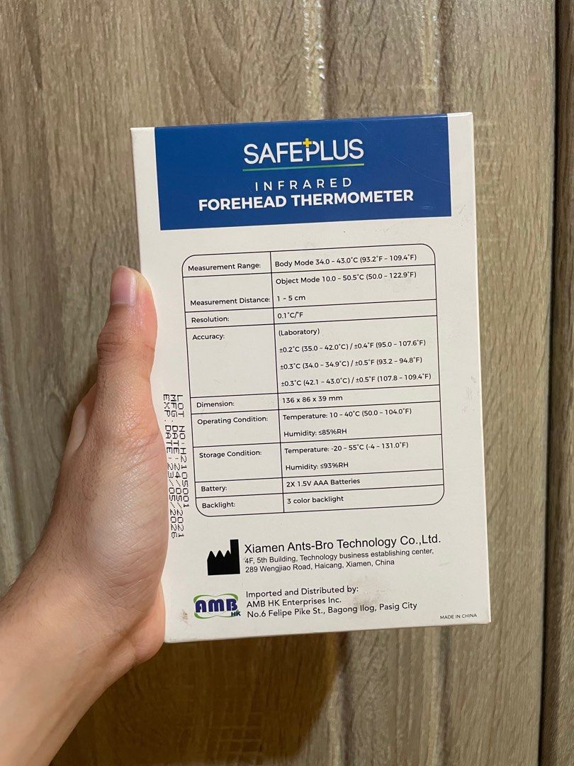 Safeplus Forehead Thermometer on Carousell