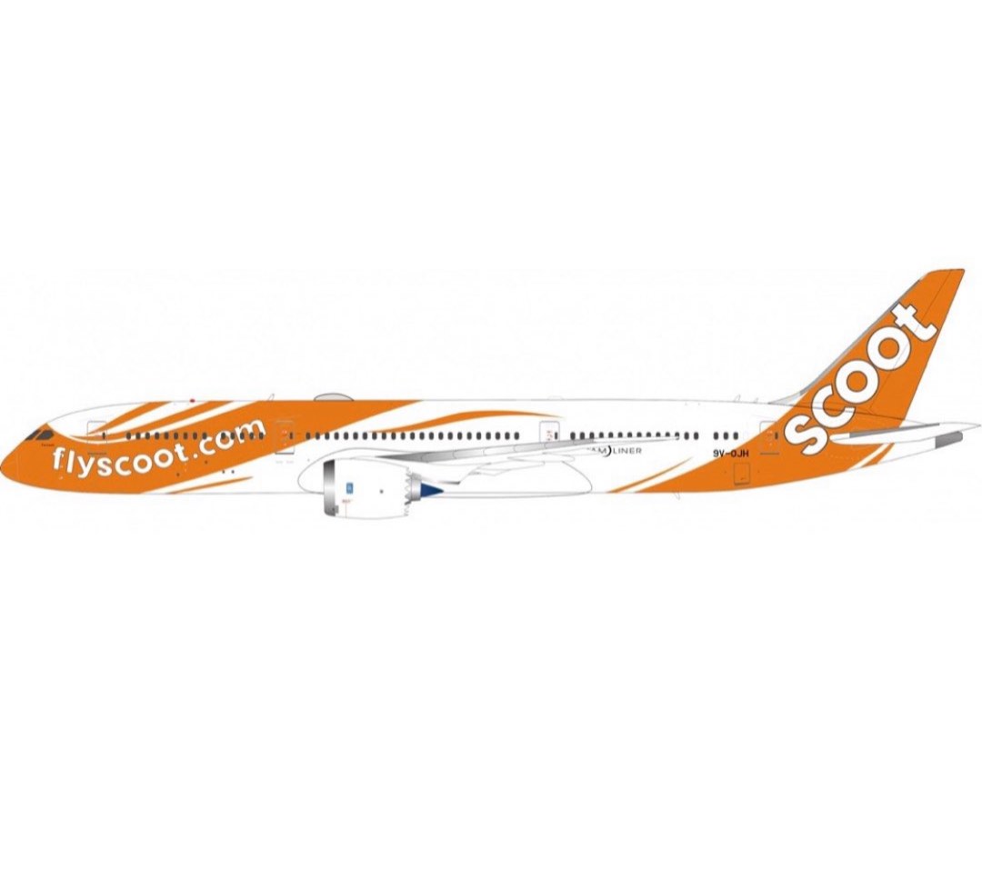 Scoot Singapore Boeing B787-9 Dreamliner 1:200 1/200 Diecast Metal ...