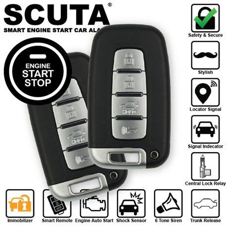 SCUTA Fully Keyless Entry Intelligent Smart Alarm System with Push ...