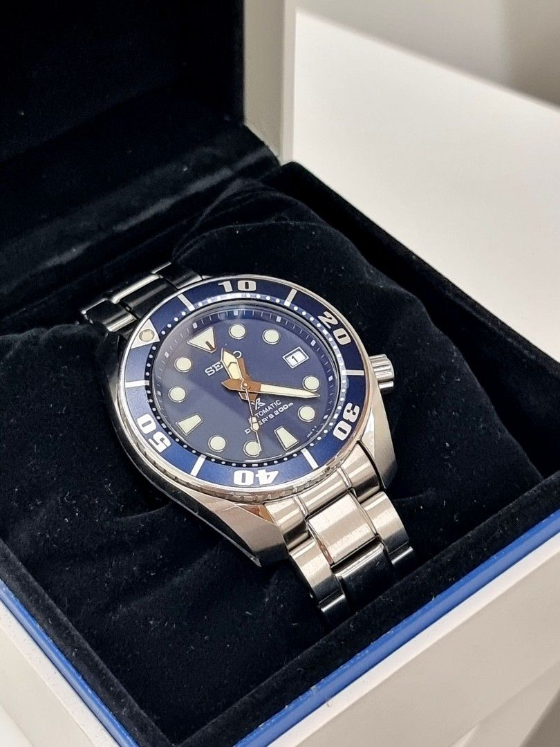 Seiko Prospex Blue Sumo SBDC033, Men's Fashion, Watches & Accessories ...