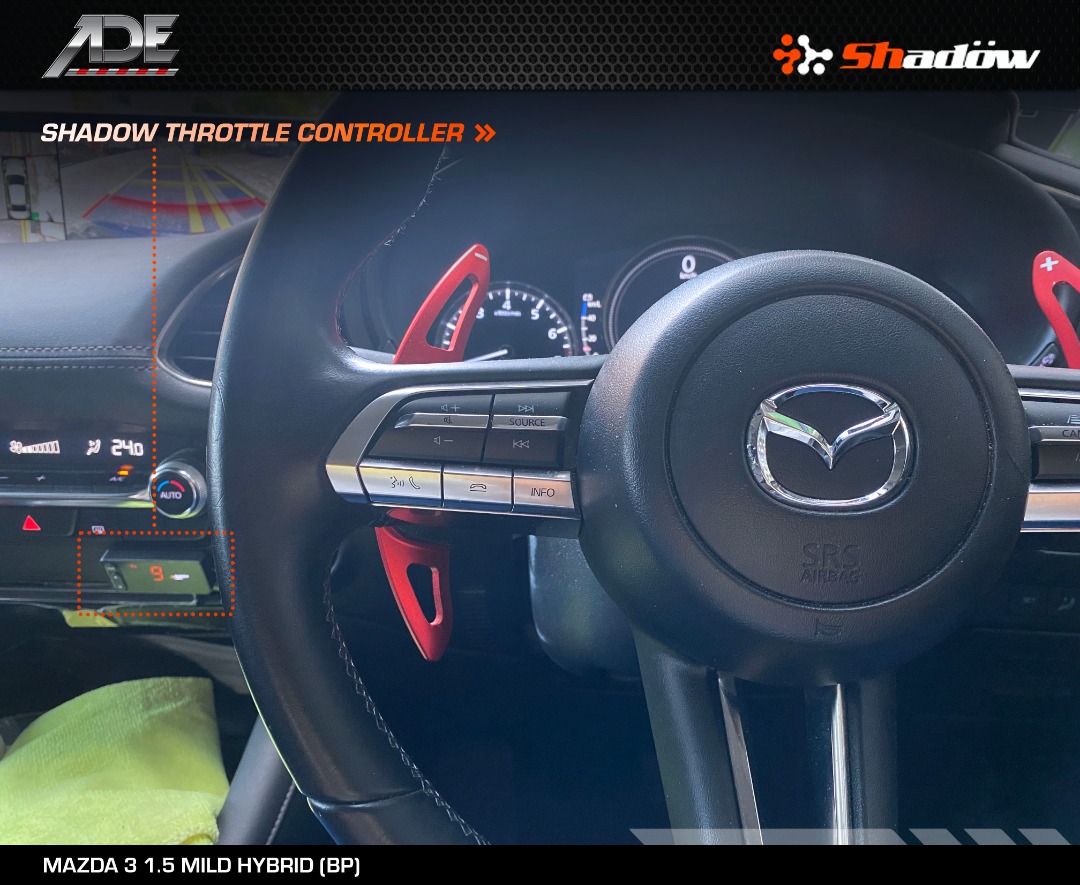 SHADOW THROTTLE CONTROLLER ON MAZDA 3 1.5 MILD HYBRID (BP), Car ...