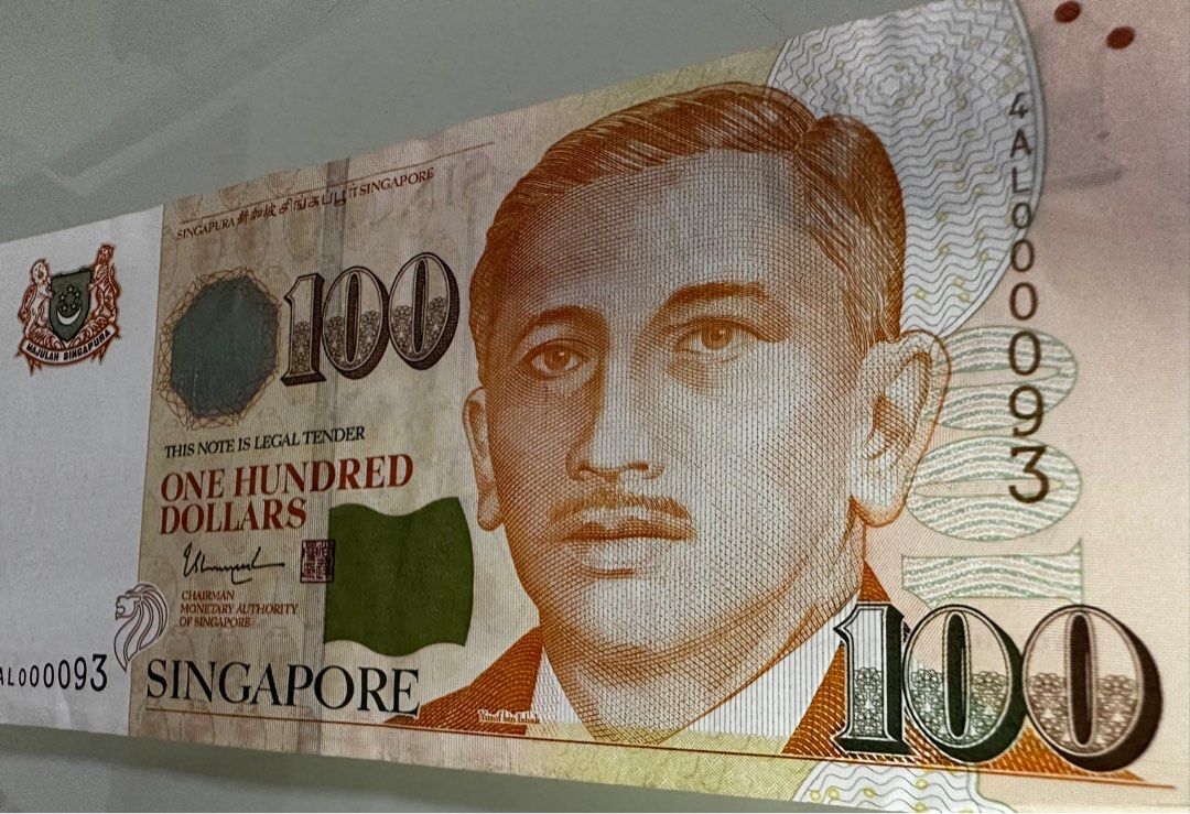 Singapore Note $100 note lucky number 93, Hobbies & Toys, Memorabilia ...