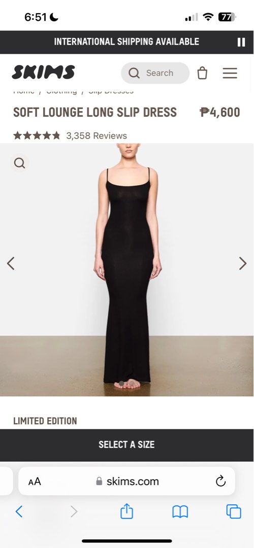 Skims Lounge Slip Dress, Women's Fashion, Dresses & Sets, Dresses on ...