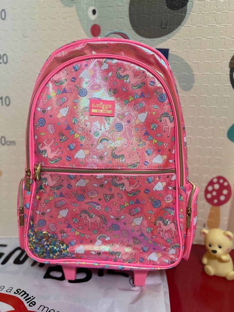 Smiggle Trolley Backpack, Women's Fashion, Bags & Wallets, Backpacks on ...