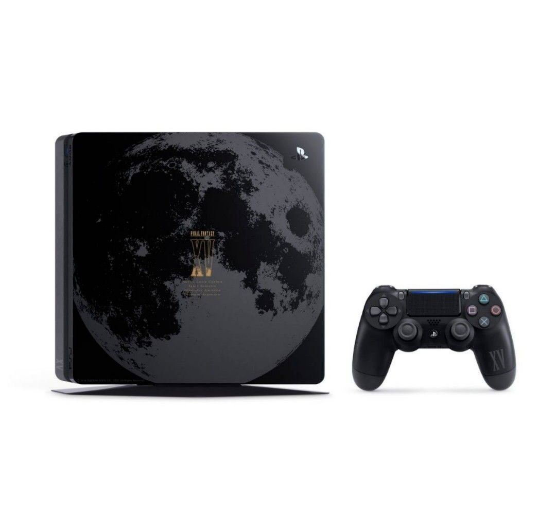 Sony PS4 Slim 1TB Final Fantasy XV Luna Edition Console + 2 Controllers ...