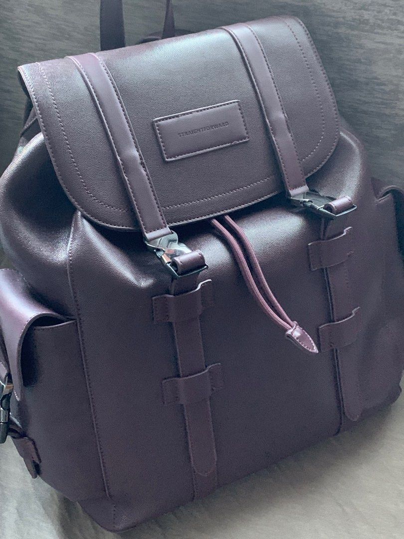 Straightforward Vegan Leather Backpack on Carousell
