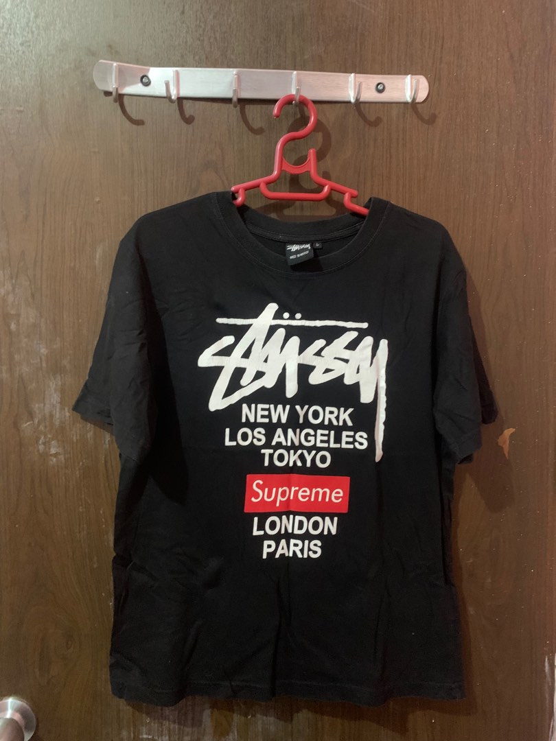stussy x supreme, Men's Fashion, Tops & Sets, Tshirts & Polo Shirts on ...