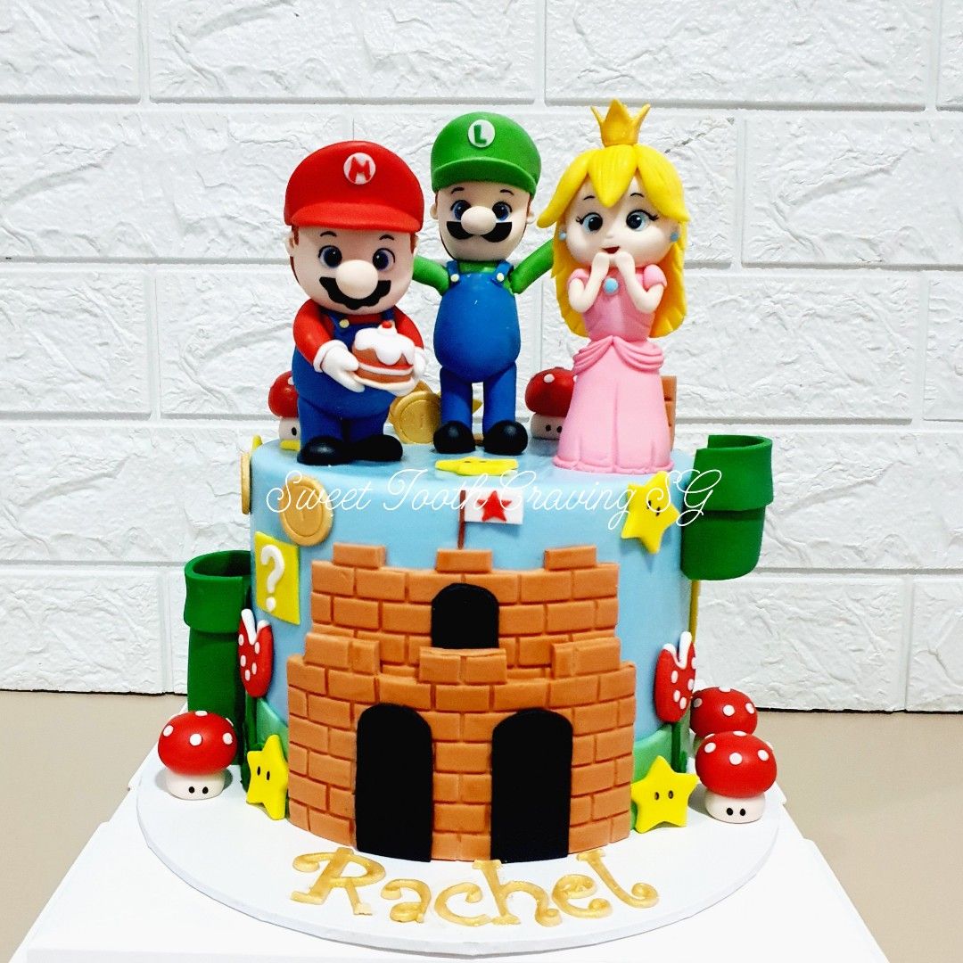 Super Mario Cake, Food & Drinks, Homemade Bakes on Carousell