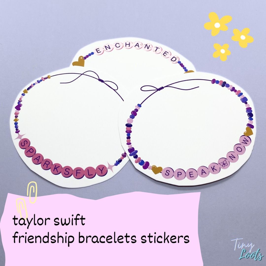Taylor Swift Friendship Bracelet Stickers | Hand-drawn Friendship ...