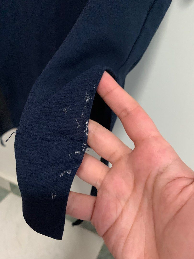 TEM Navy Blue Top, Women's Fashion, Tops, Blouses on Carousell