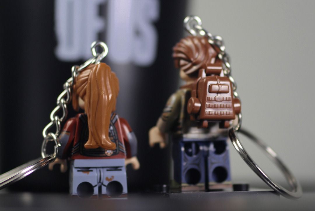 THE LAST OF US JOEL & ELLIE MINIFIG KEYCHAINS LIMITED EDITION, Hobbies ...