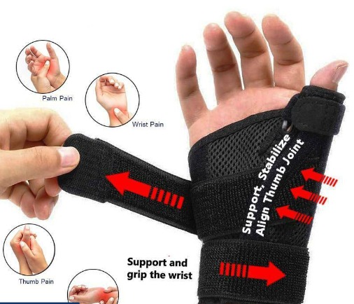 Thumb Support Brace Wrist *Integrated Metal Plate* Hand Guard Support ...