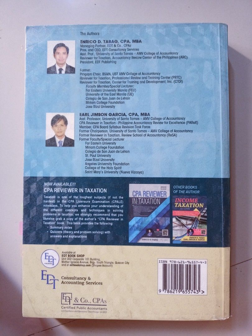 Transfer and Business Tax by Tabag 2022, Hobbies & Toys, Books & Magazines, Textbooks on Carousell