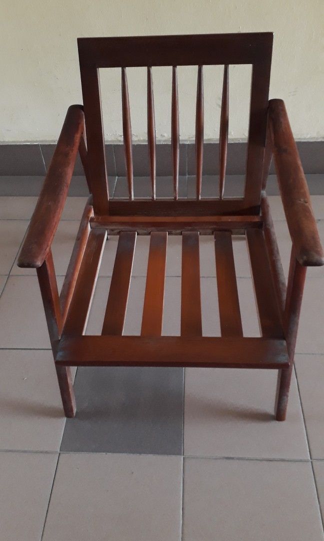 Vintage mid century pak awang teakwood armchair, Furniture & Home ...