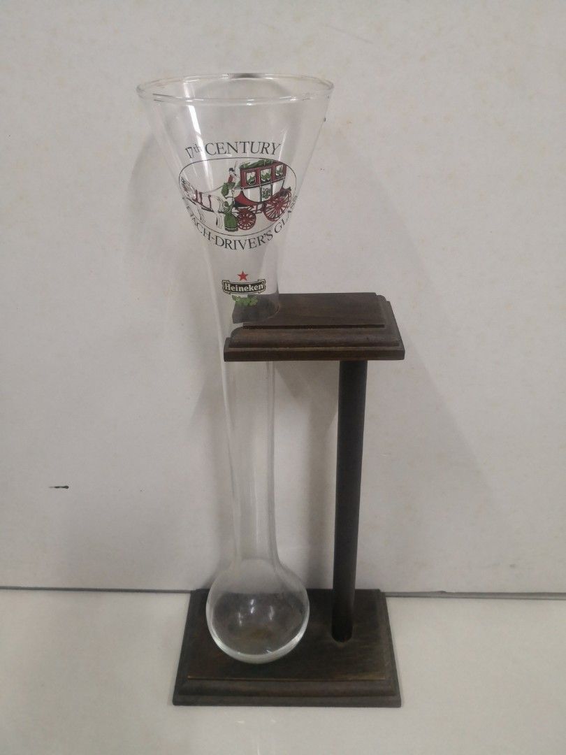 Vintage Heineken Half Yard With Wooden Stand., Hobbies & Toys ...