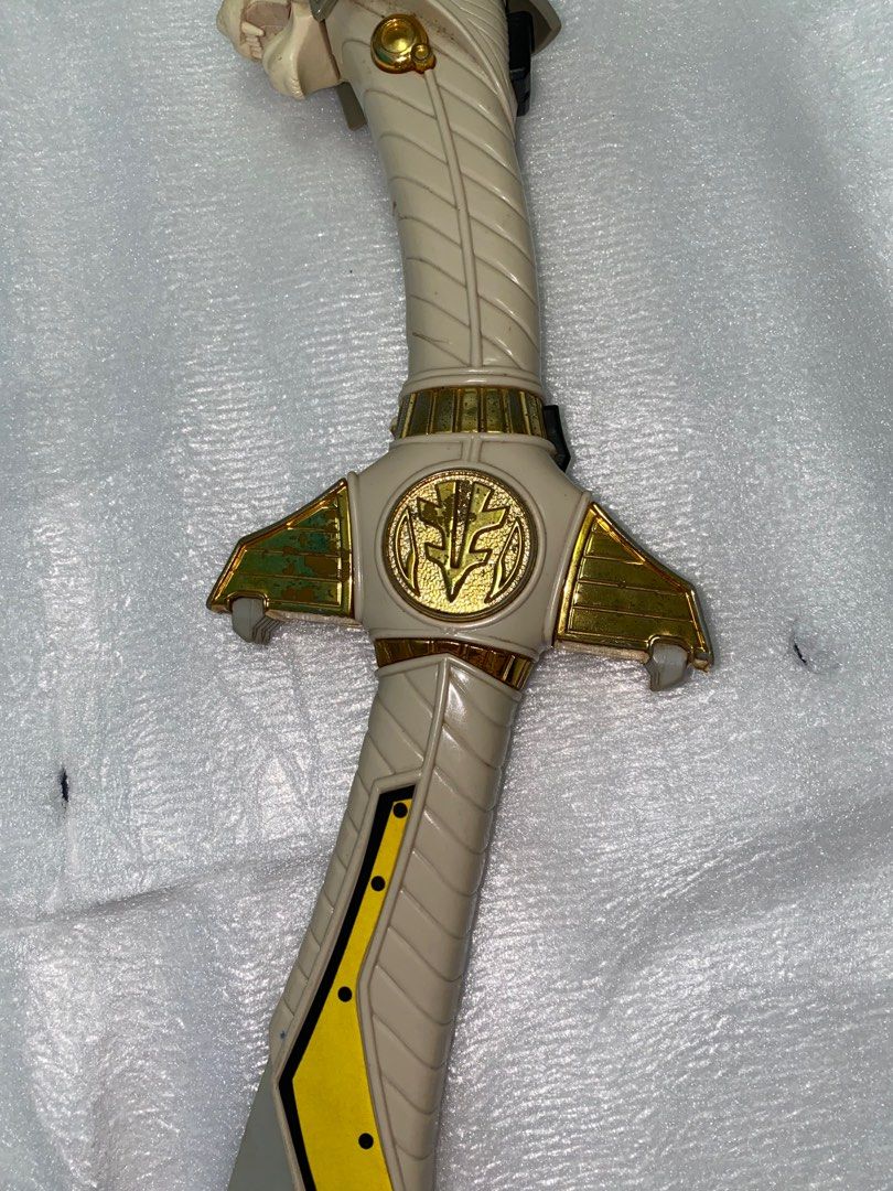 Vintage power rangers white ranger saba sword ( electronics not working ...