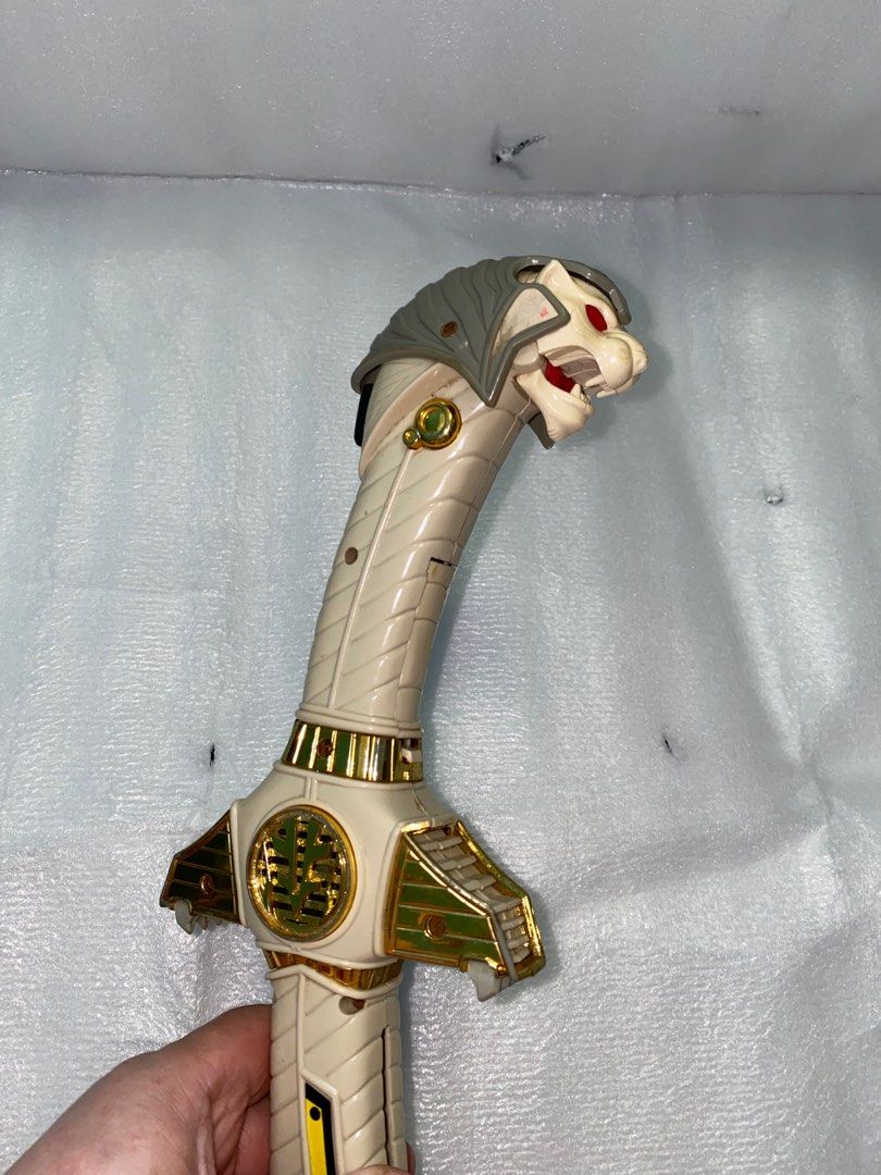 Vintage power rangers white ranger saba sword ( electronics not working ...