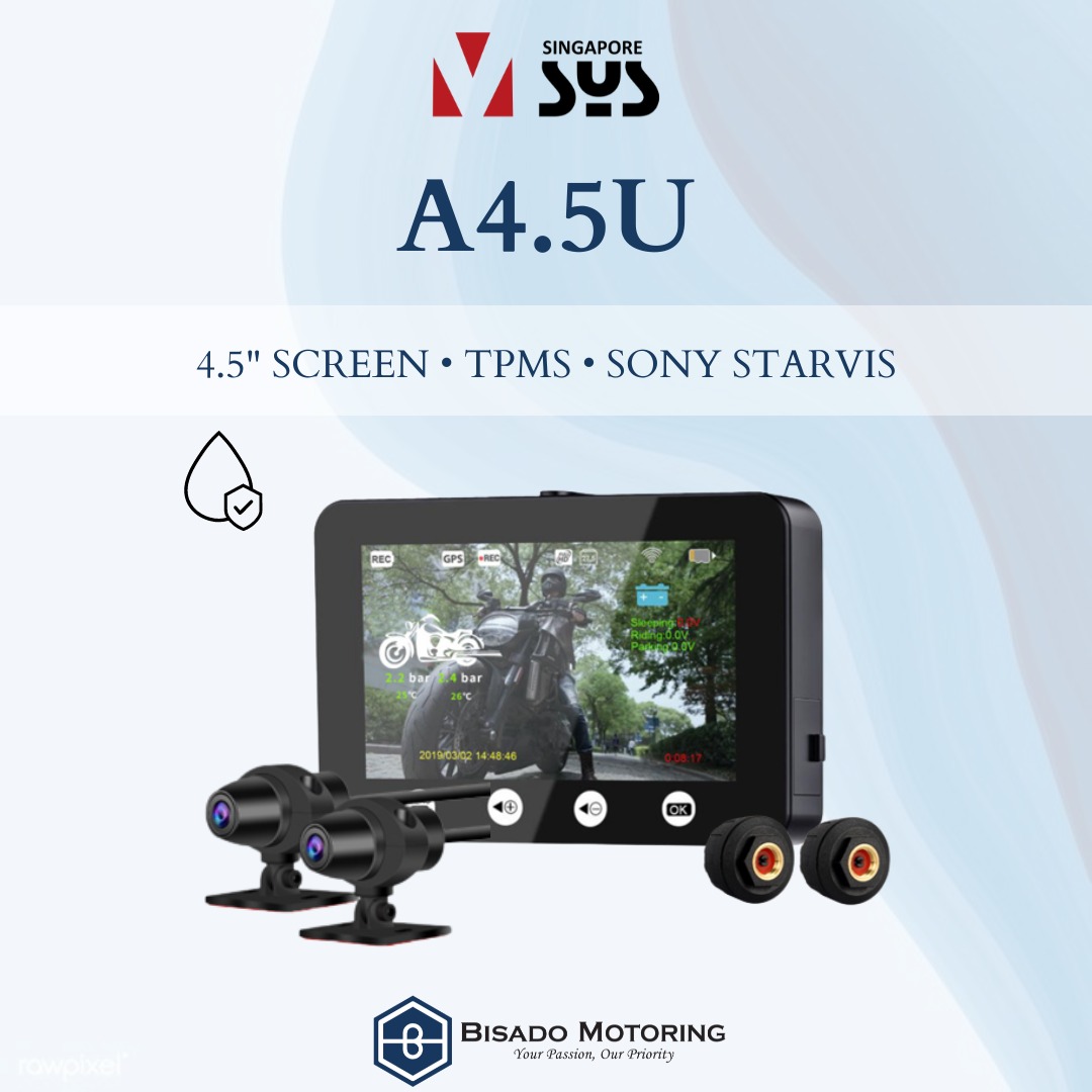 V-SYS A4.5U MOTORCYCLE CAMERA WITH TPMS AND SONY STARVIS, Motorcycles ...