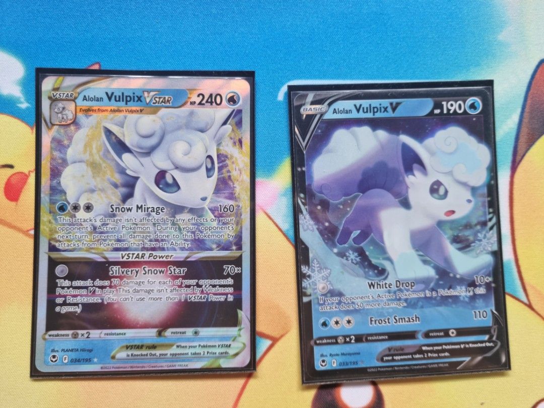 VULPIX V AND VULPIX V STAR, Hobbies & Toys, Toys & Games on Carousell