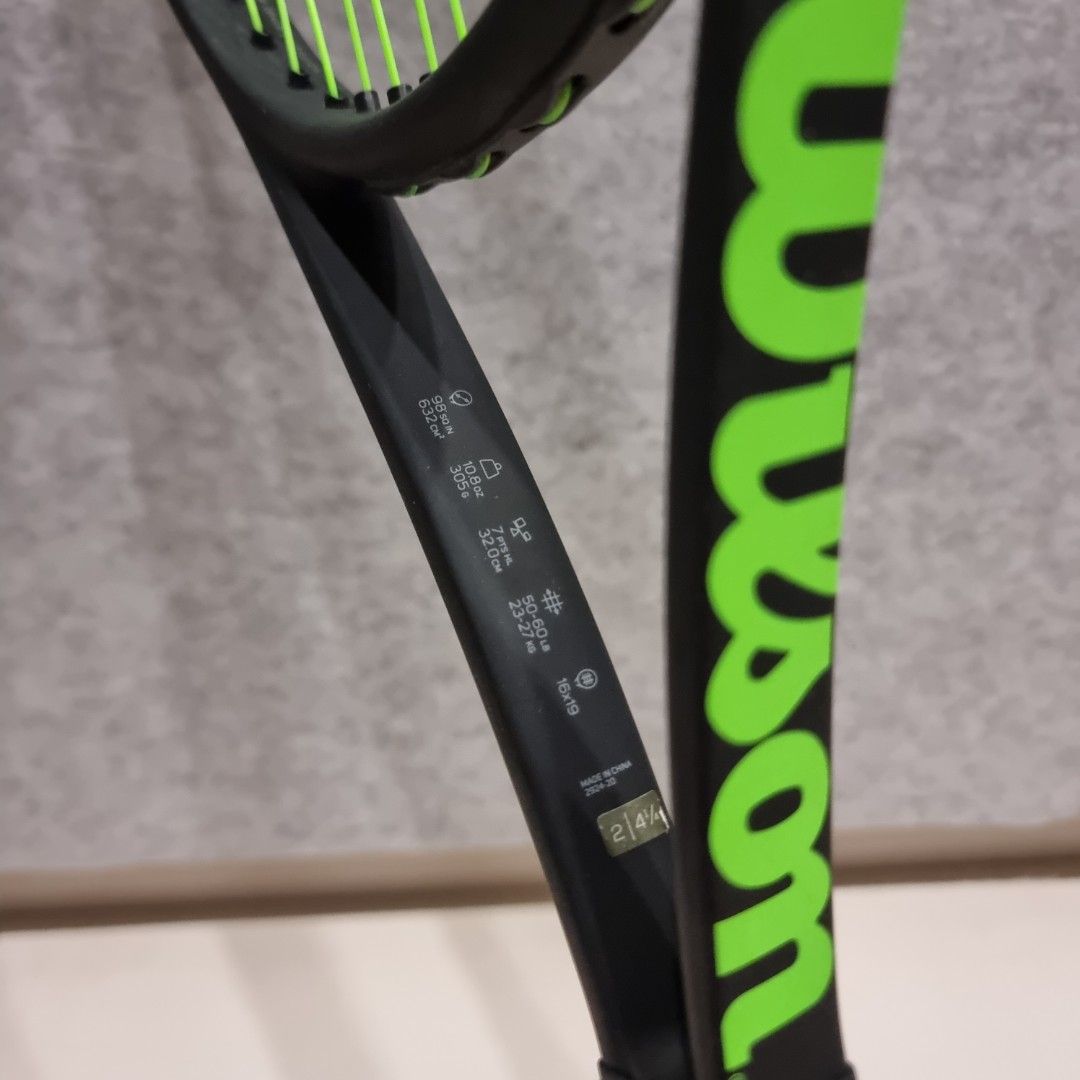 Wilson blade 98 V7 16 19 tennis racquet, Sports Equipment, Sports ...