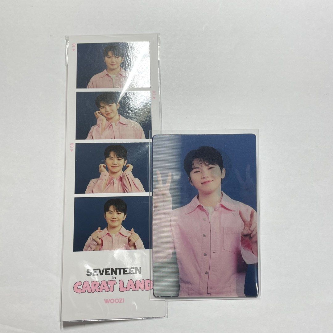 [WTS] seventeen caratland 2023 4 cut lenticular woozi photocard pc, Hobbies & Toys, Memorabilia ...