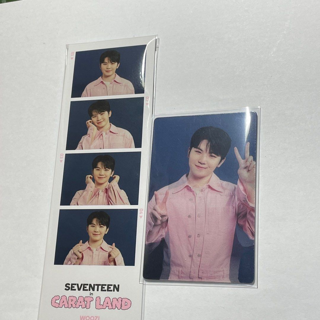 [WTS] seventeen caratland 2023 4 cut lenticular woozi photocard pc, Hobbies & Toys, Memorabilia ...