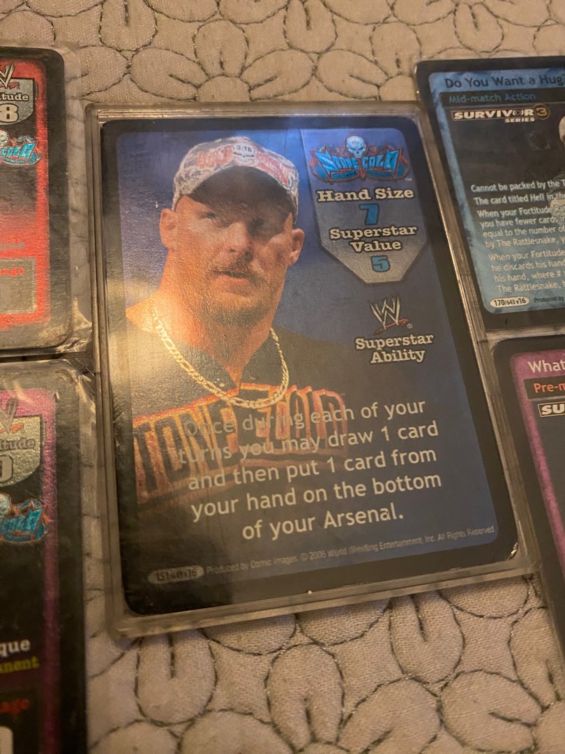 WWE Stone Cold Steve Austin Face Card and others, Hobbies & Toys, Toys ...