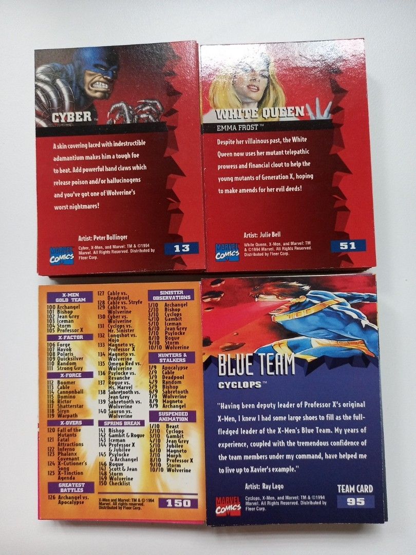 X-Men 1995 Fleer Ultra Trading Cards, about 140 cards, Hobbies & Toys ...