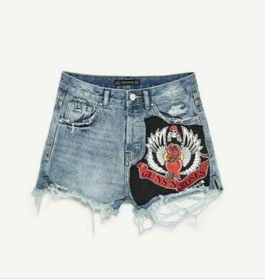 ZARA X GUNS N ROSES limited edition, Women's Fashion, Bottoms, Shorts ...