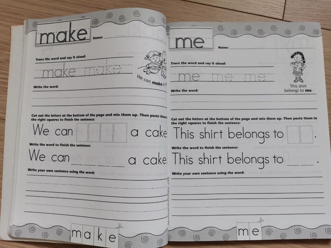 100 Write and Read Sight Word Practice Pages k2+, 興趣及遊戲, 書本 & 文具, 書本及雜誌 ...