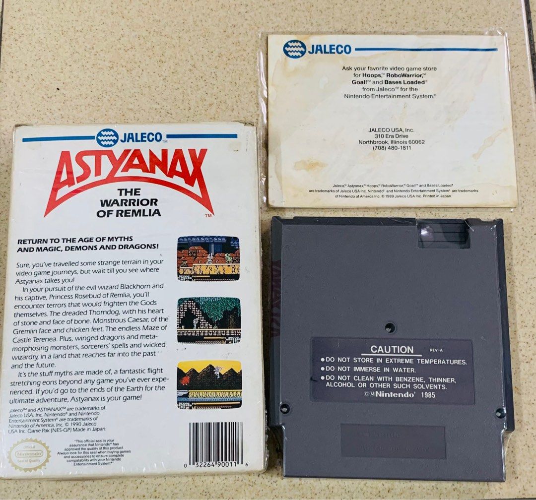 1990 Nintendo NES Astyanax, Video Gaming, Video Games, Nintendo on ...