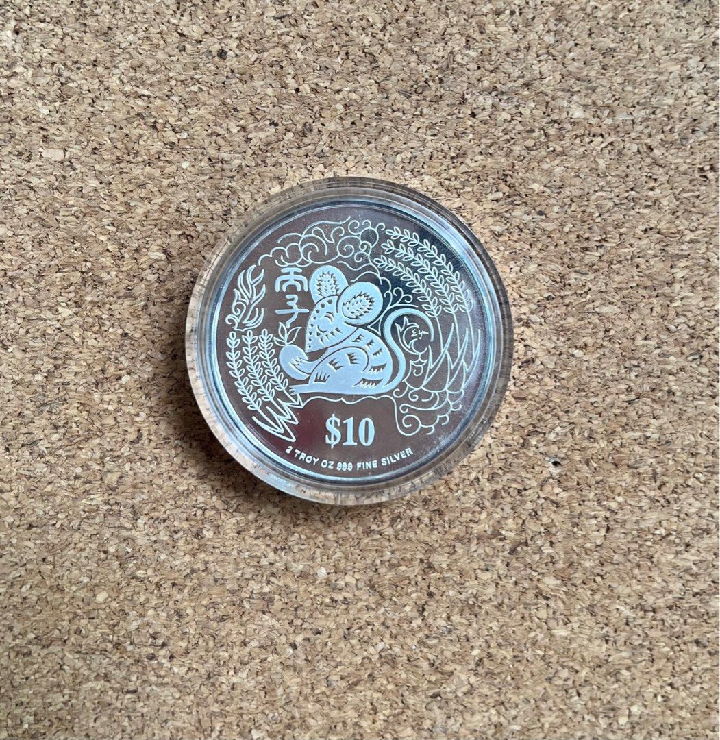 1996 (Rat) Singapore Zodiac/Lunar Year 2nd Series $10 Silver Piedfort ...