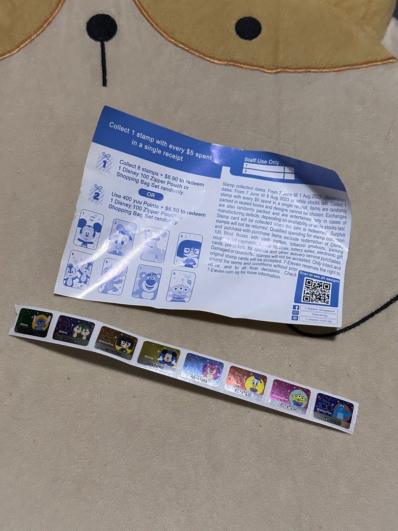7 eleven 7-11 disney sticker stamp book, Hobbies & Toys, Memorabilia ...