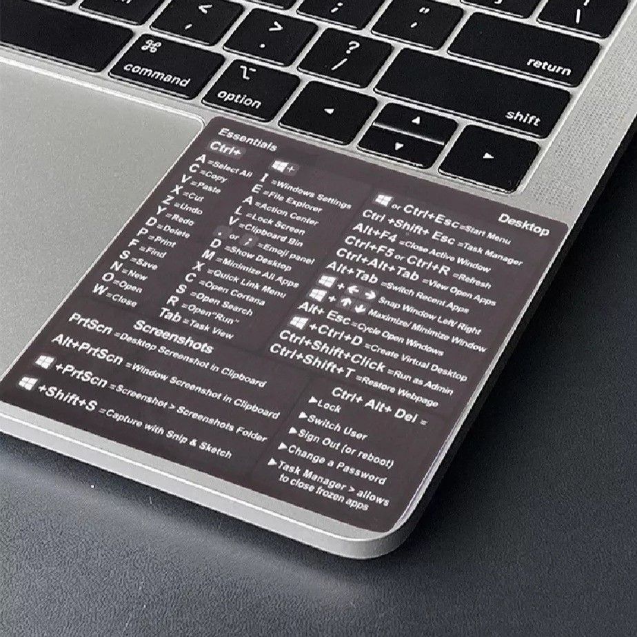 ACSG Windows PC Reference Keyboard Shortcut Sticker Adhesive for ...