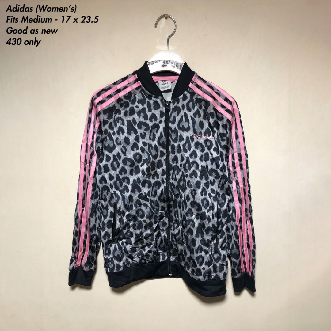 Adidas leopard track jacket on Carousell