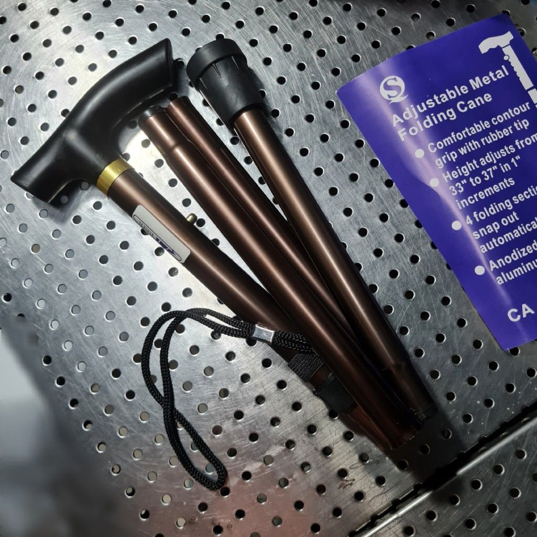 Adjustable Metal Folding Cane, Foldable Cane, Walking Stick, Tungkod on ...