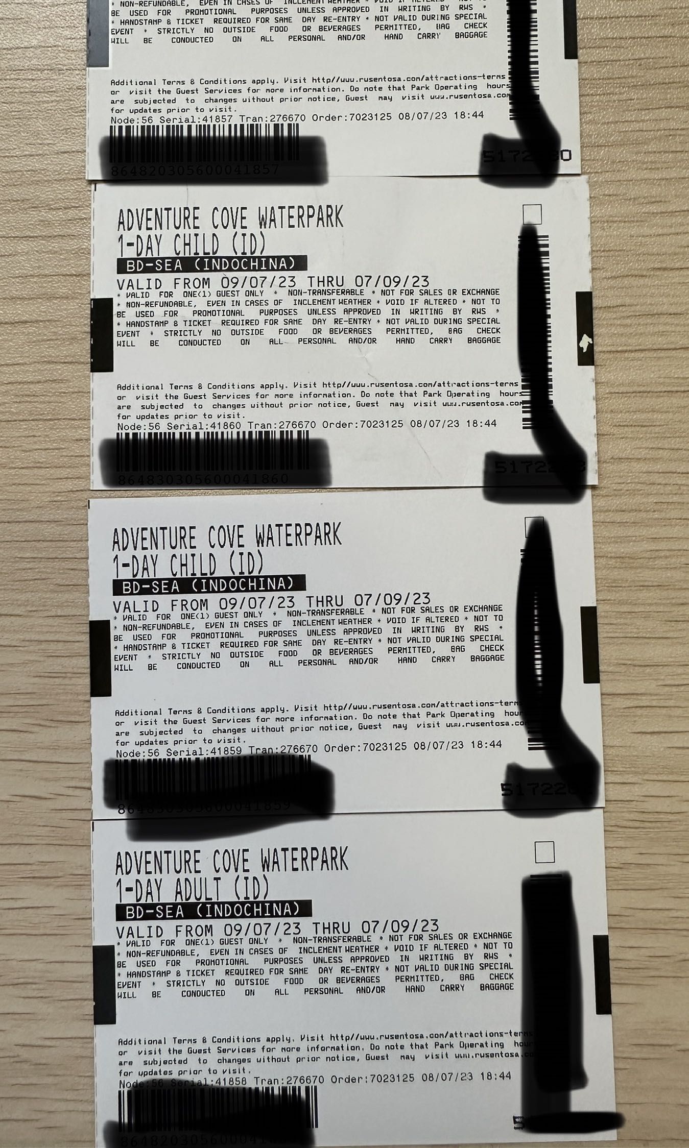 Adventure Cove Waterpark tickets for 2 adults and 2 children, Tickets ...
