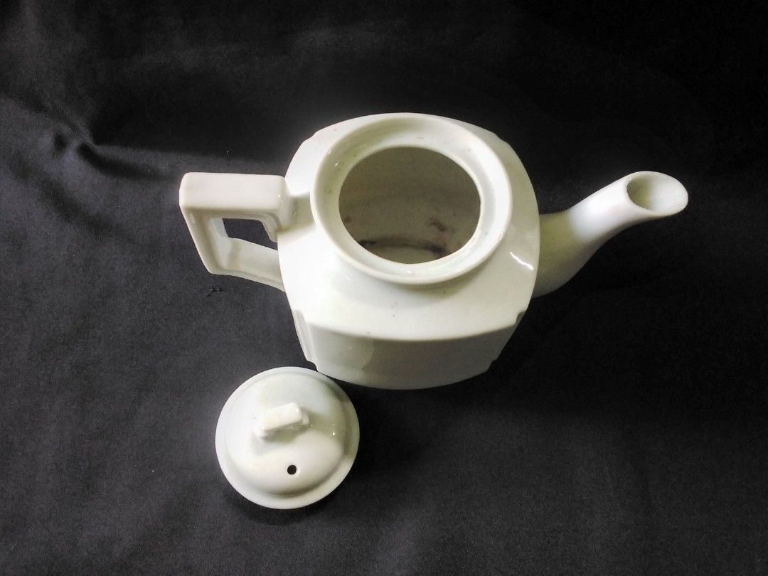 Antik white square teapot, Hobbies & Toys, Collectibles & Memorabilia ...
