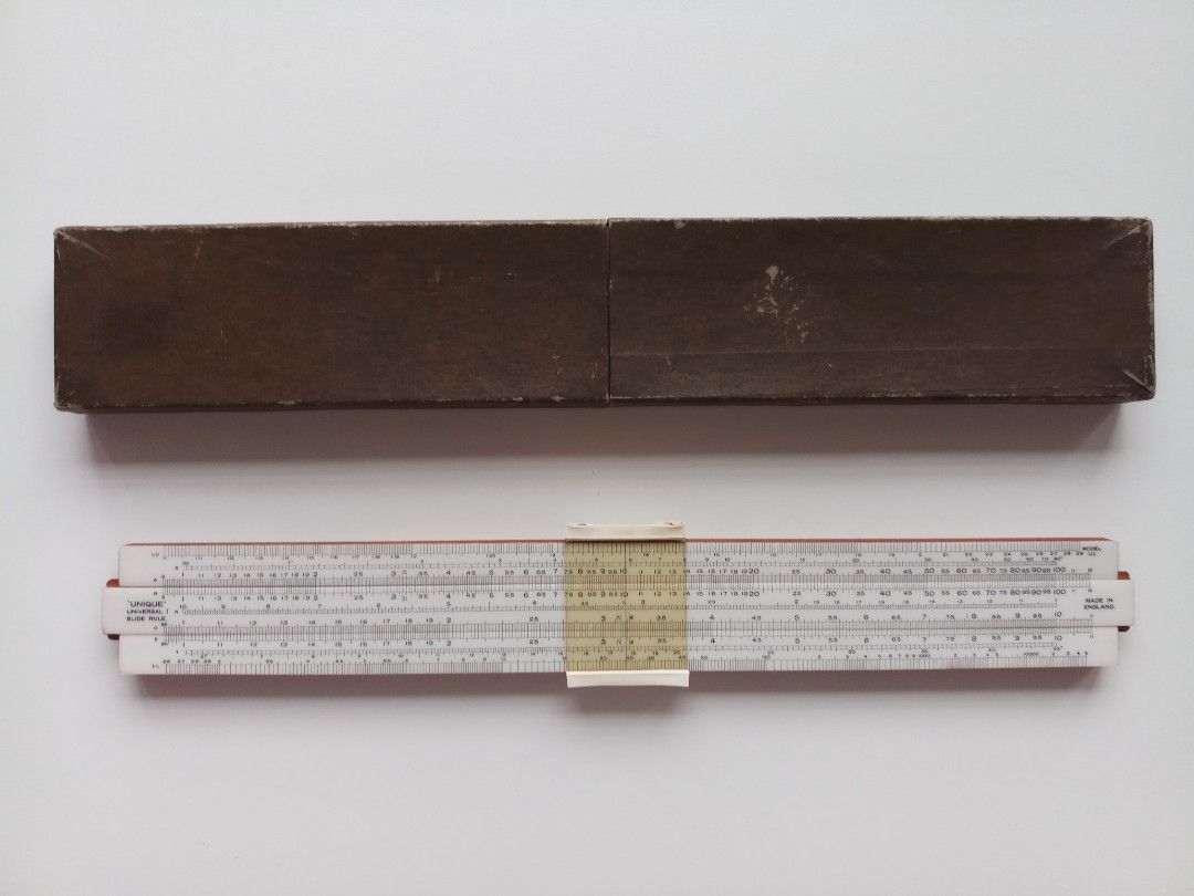 ITEM 1 OF 2 - VINTAGE SLIDE RULE - UNIQUE UNIVERSAL I SLIDE RULE WITH ...