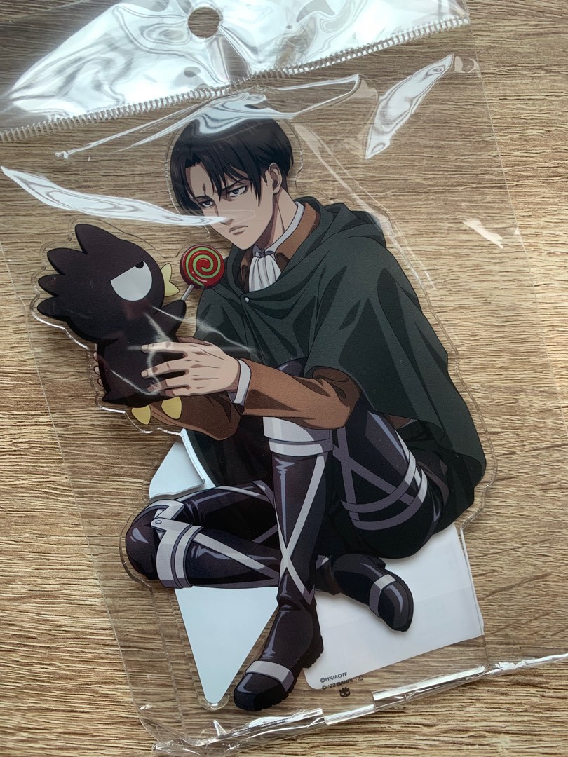 aot x sanrio (attack on titan) levi ackerman acrylic stand, Hobbies ...